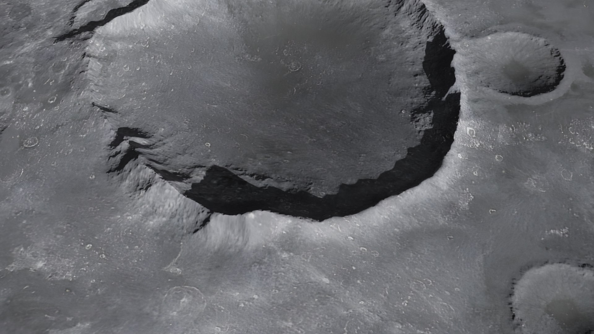 3D Moon Crater Terrain Model - TurboSquid 1922243