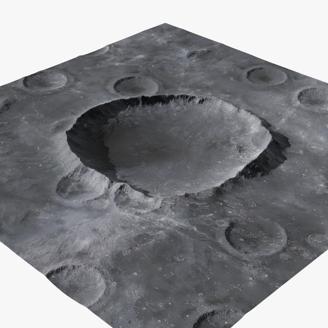 3D Moon crater Terrain model - TurboSquid 1922243