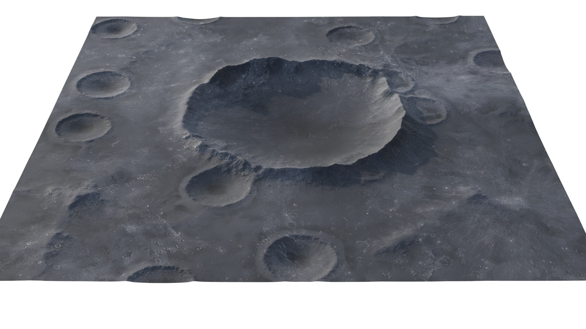3D Moon Crater Terrain Model - TurboSquid 1922243