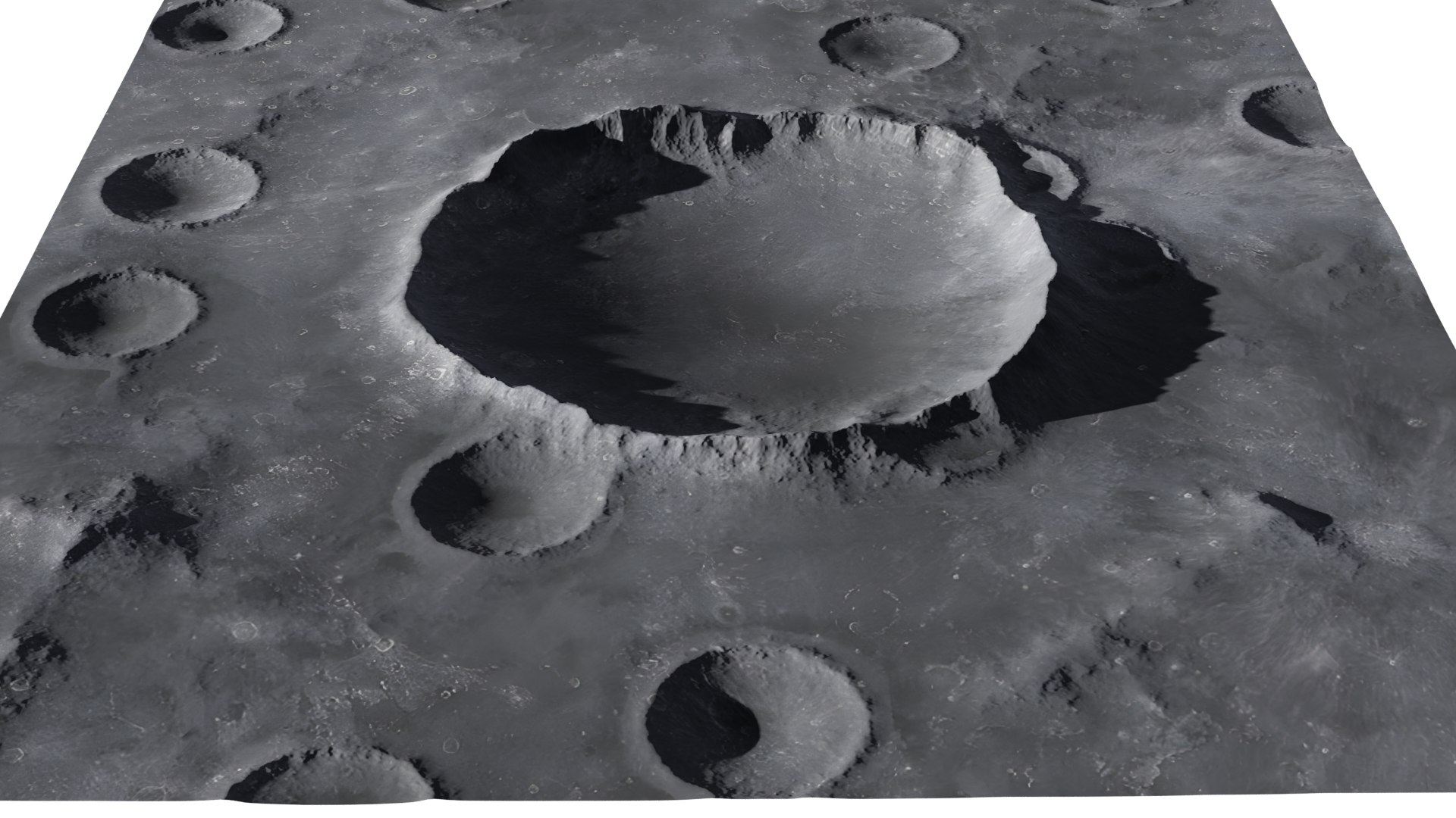 3D Moon Crater Terrain Model - TurboSquid 1922243