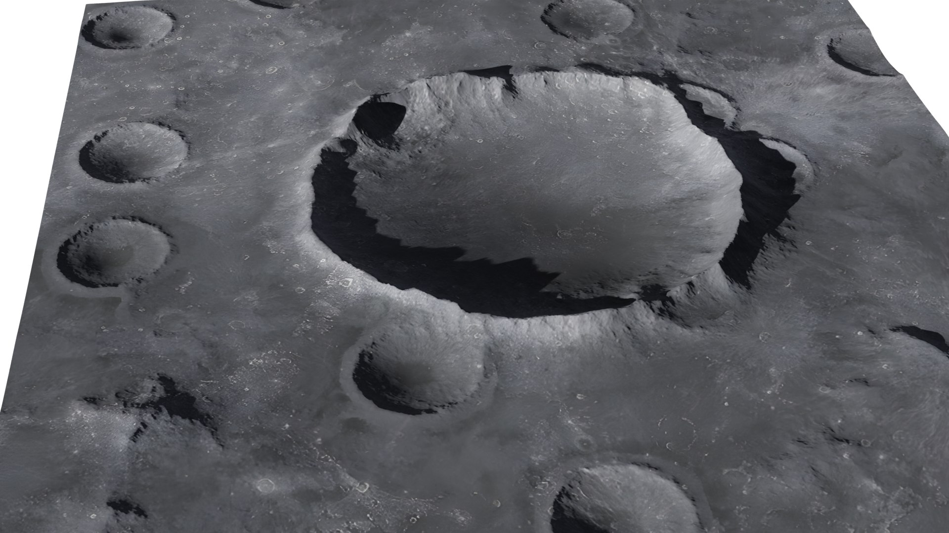 3D Moon Crater Terrain Model - TurboSquid 1922243