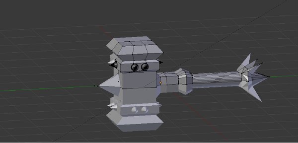 3d hand mace model