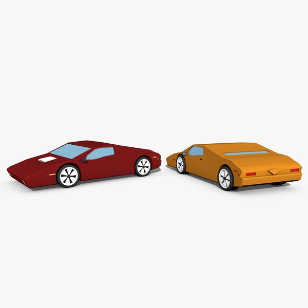 cartoon cars 3d model