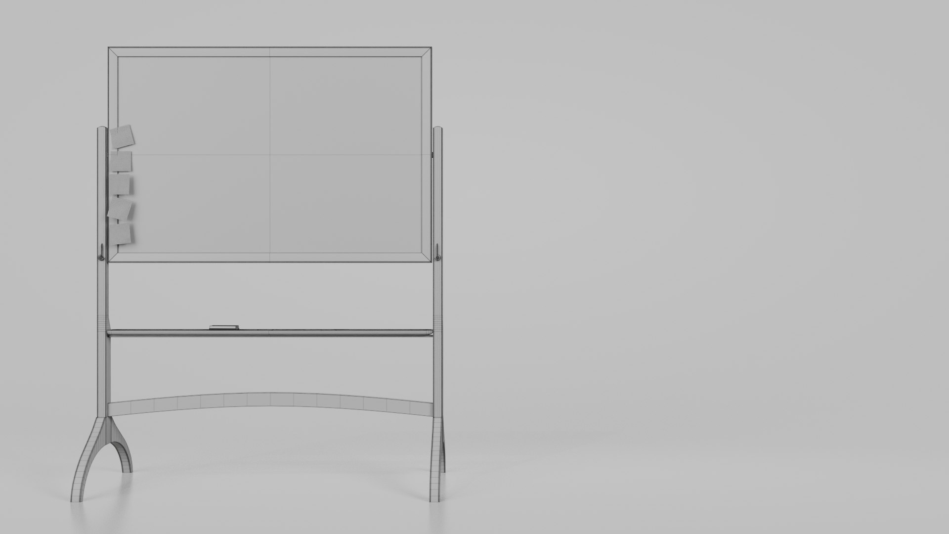 3D Model Dual-Sided Metal Writing Board - Customizable Rectangular ...