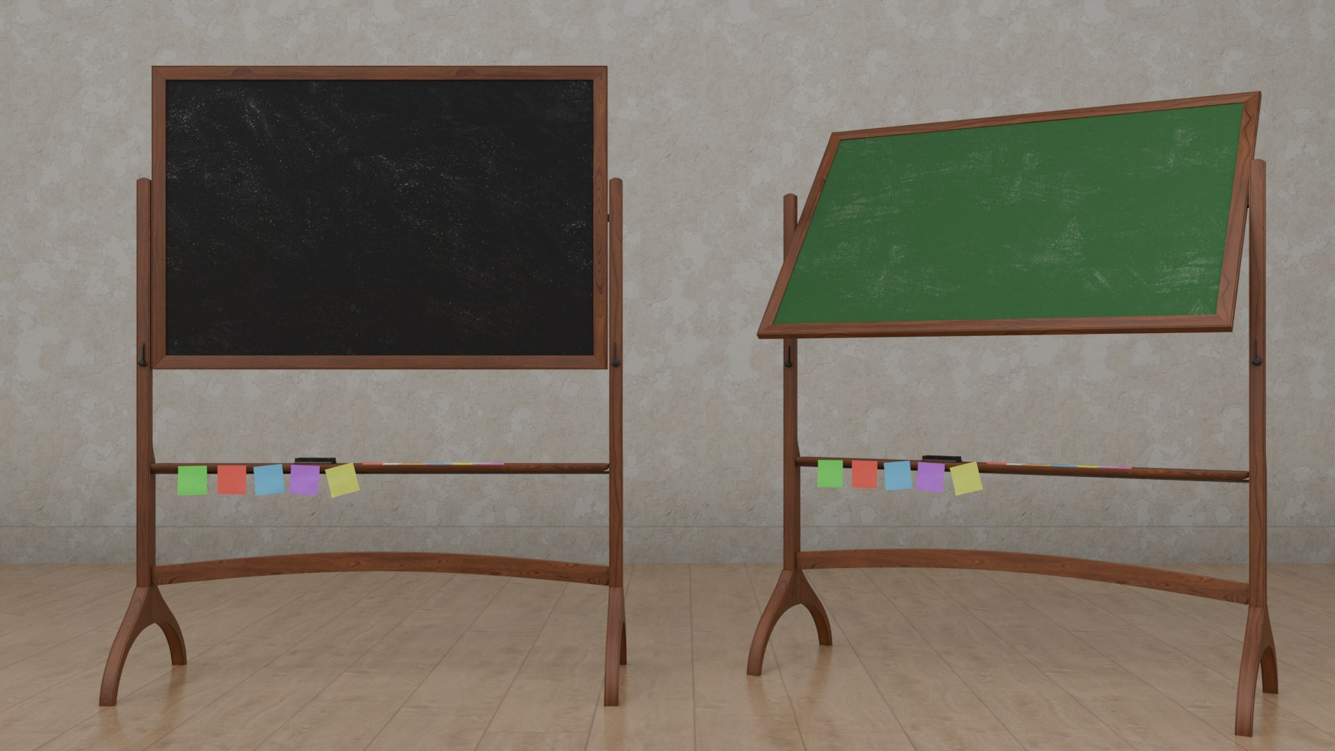 3D Model Dual-Sided Metal Writing Board - Customizable Rectangular ...