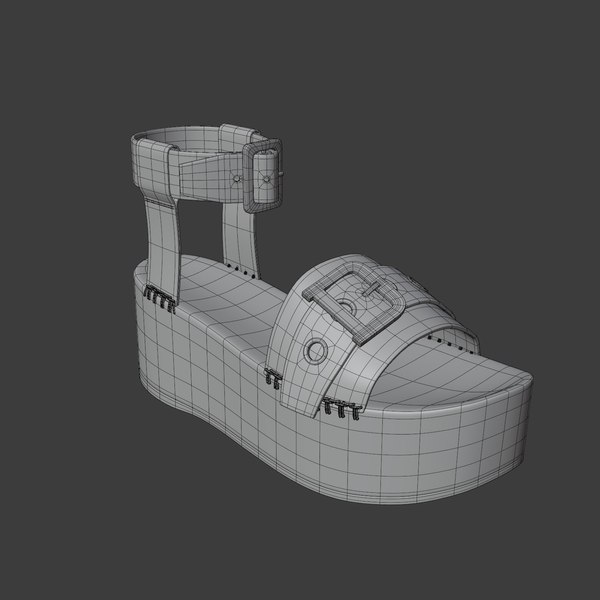 3D wedge sandal model - TurboSquid 1622552