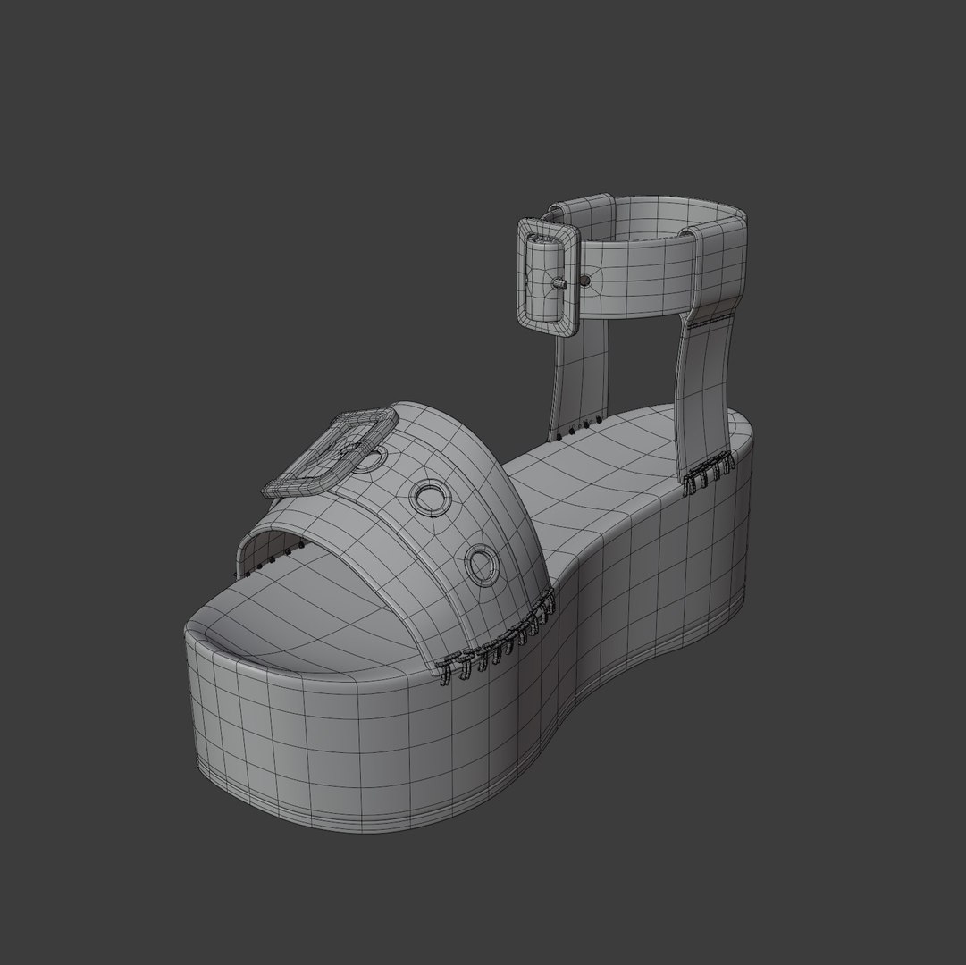 3D Wedge Sandal Model - TurboSquid 1622552