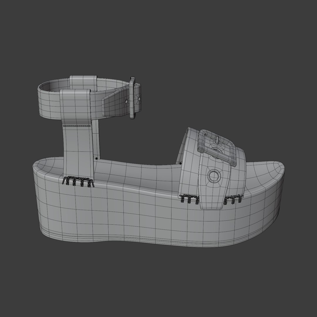 3D Wedge Sandal Model - TurboSquid 1622552