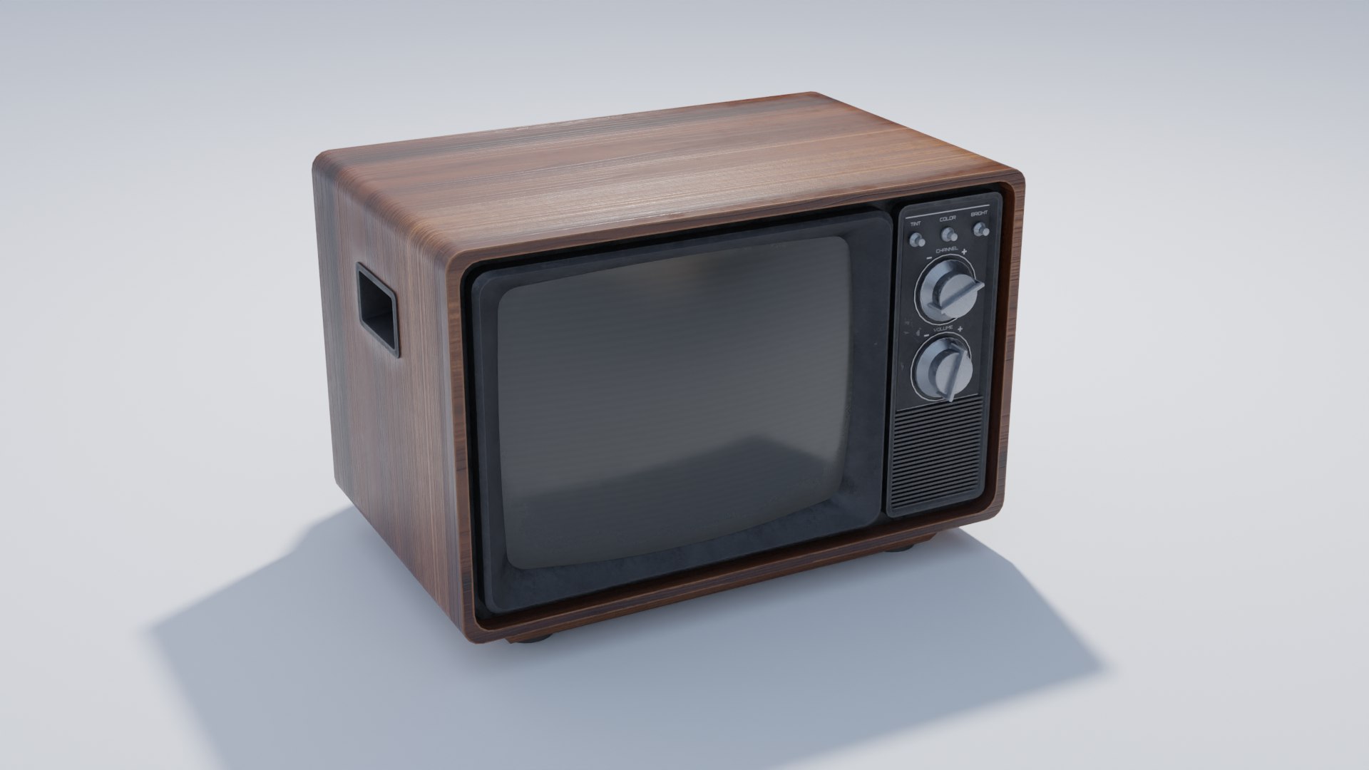 3D Retro Wooden TV Unit 4K Model - TurboSquid 1955405