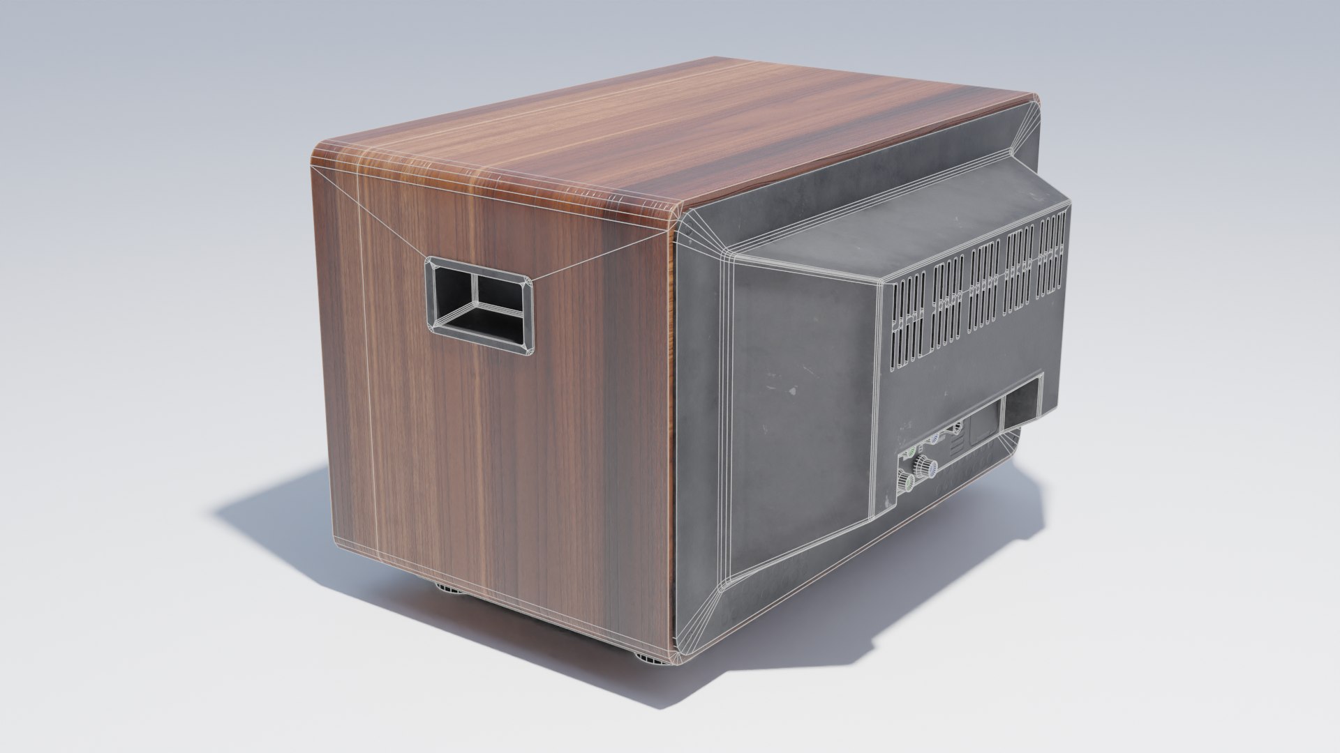 3D Retro Wooden TV Unit 4K Model - TurboSquid 1955405