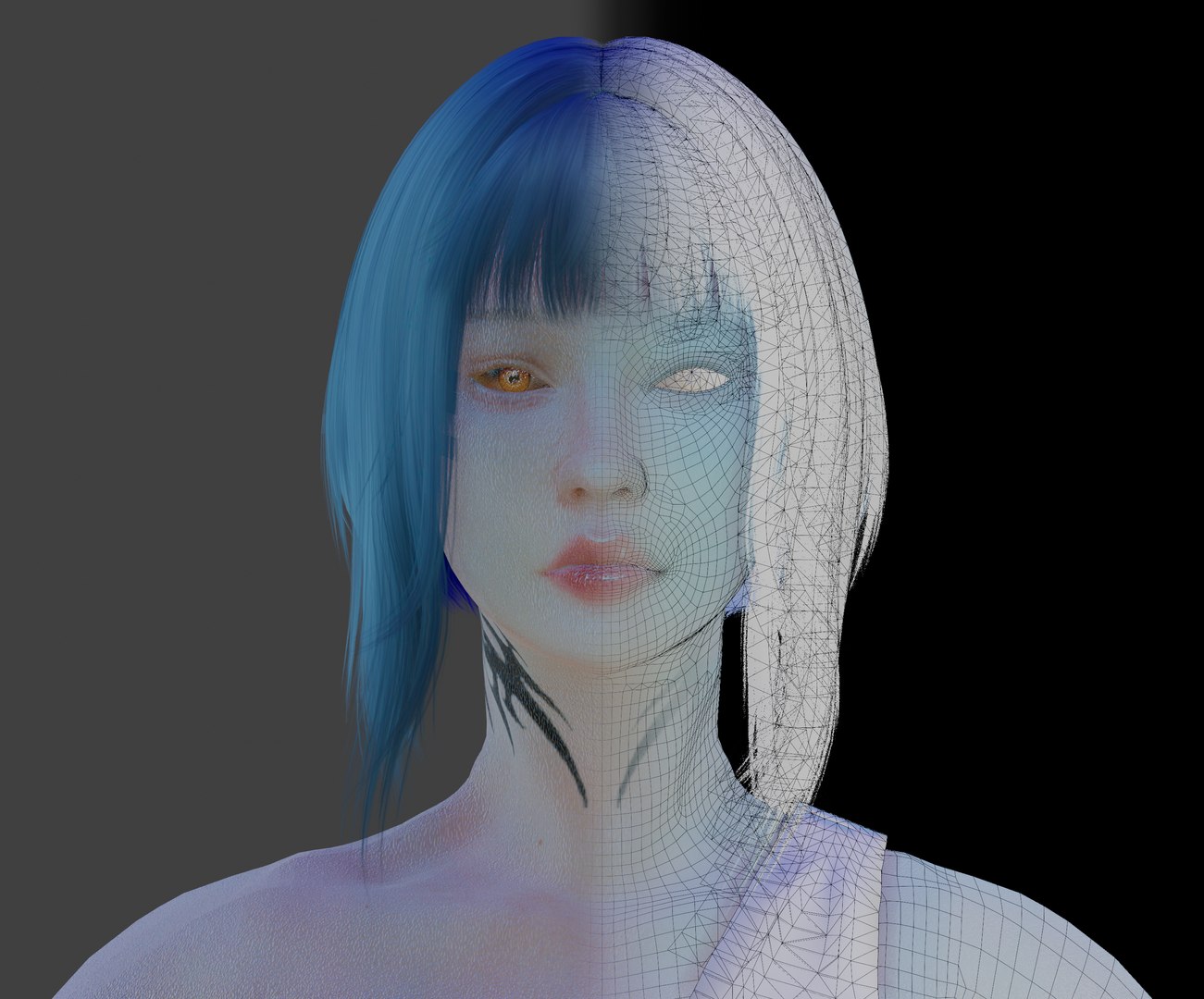 3D Cyberpunk Girl - Game Ready Model - TurboSquid 2081062