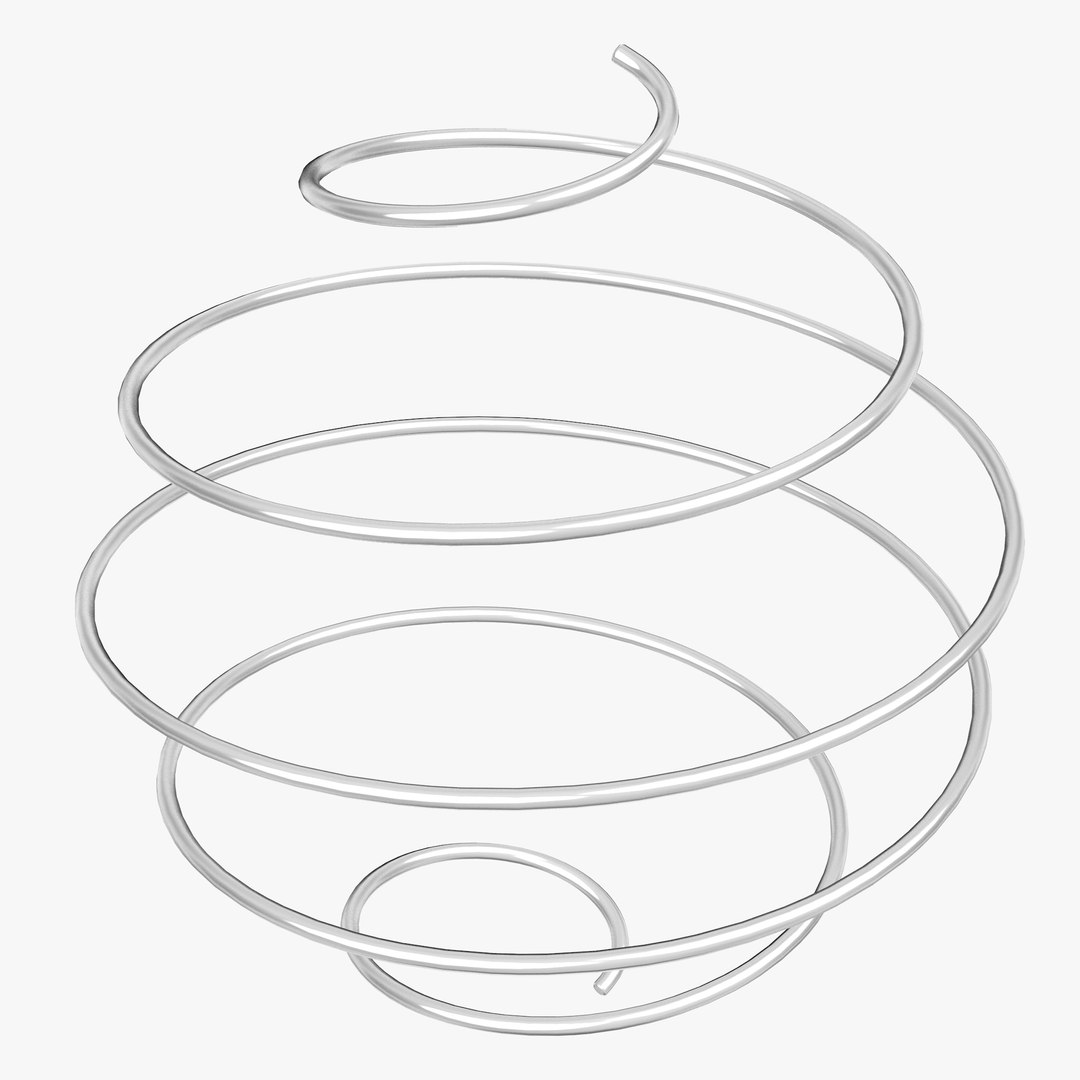 3d Model Of Metal Spiral