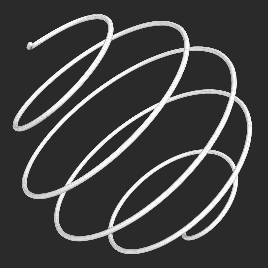 3d Model Of Metal Spiral