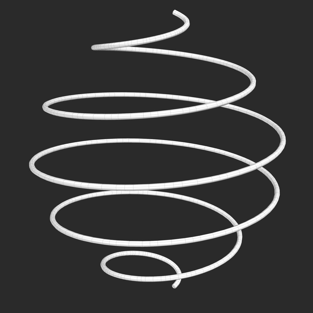 3d Model Of Metal Spiral