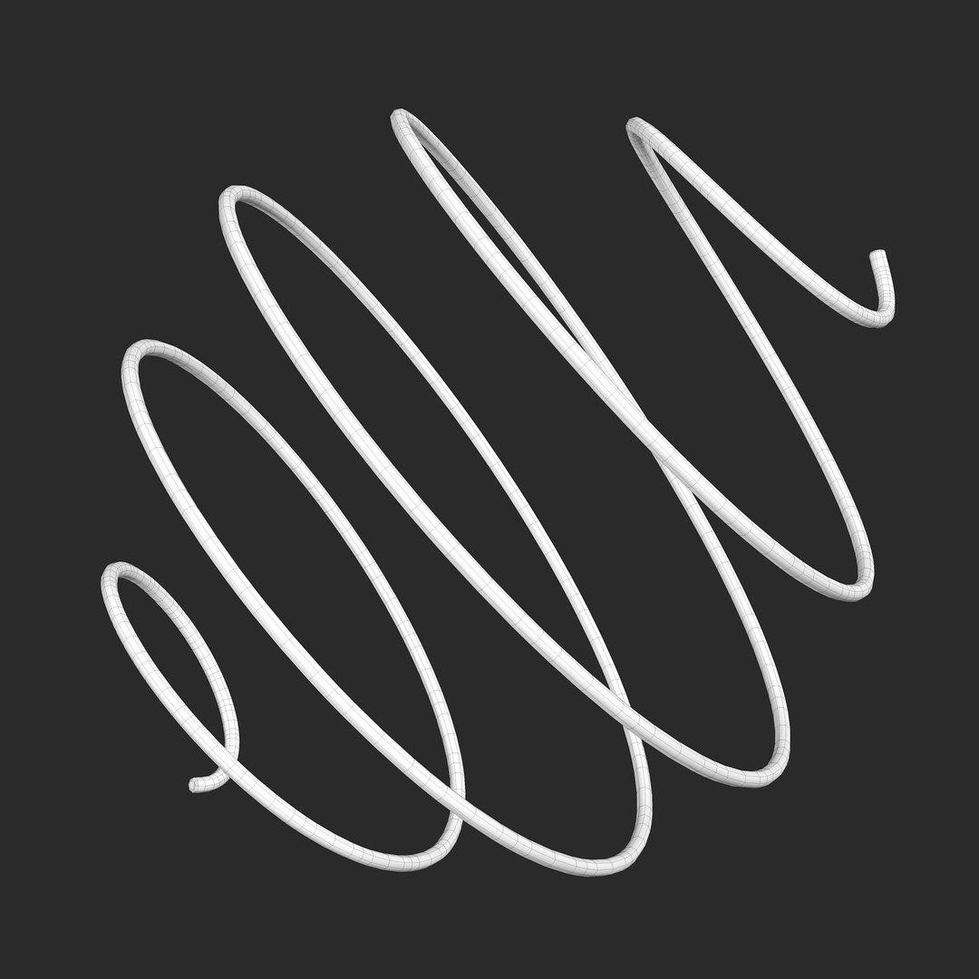 3d Model Of Metal Spiral