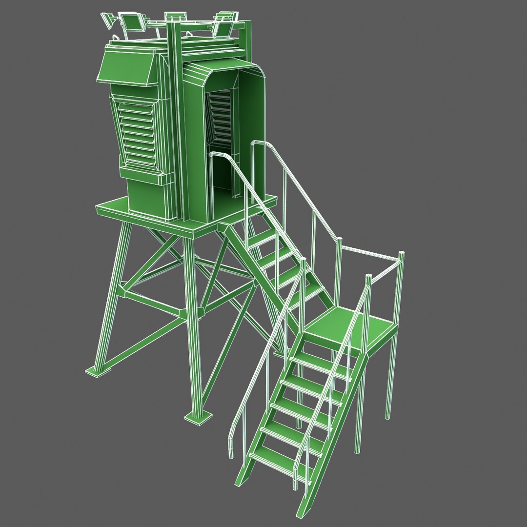 Ready Guard Tower 3d Model
