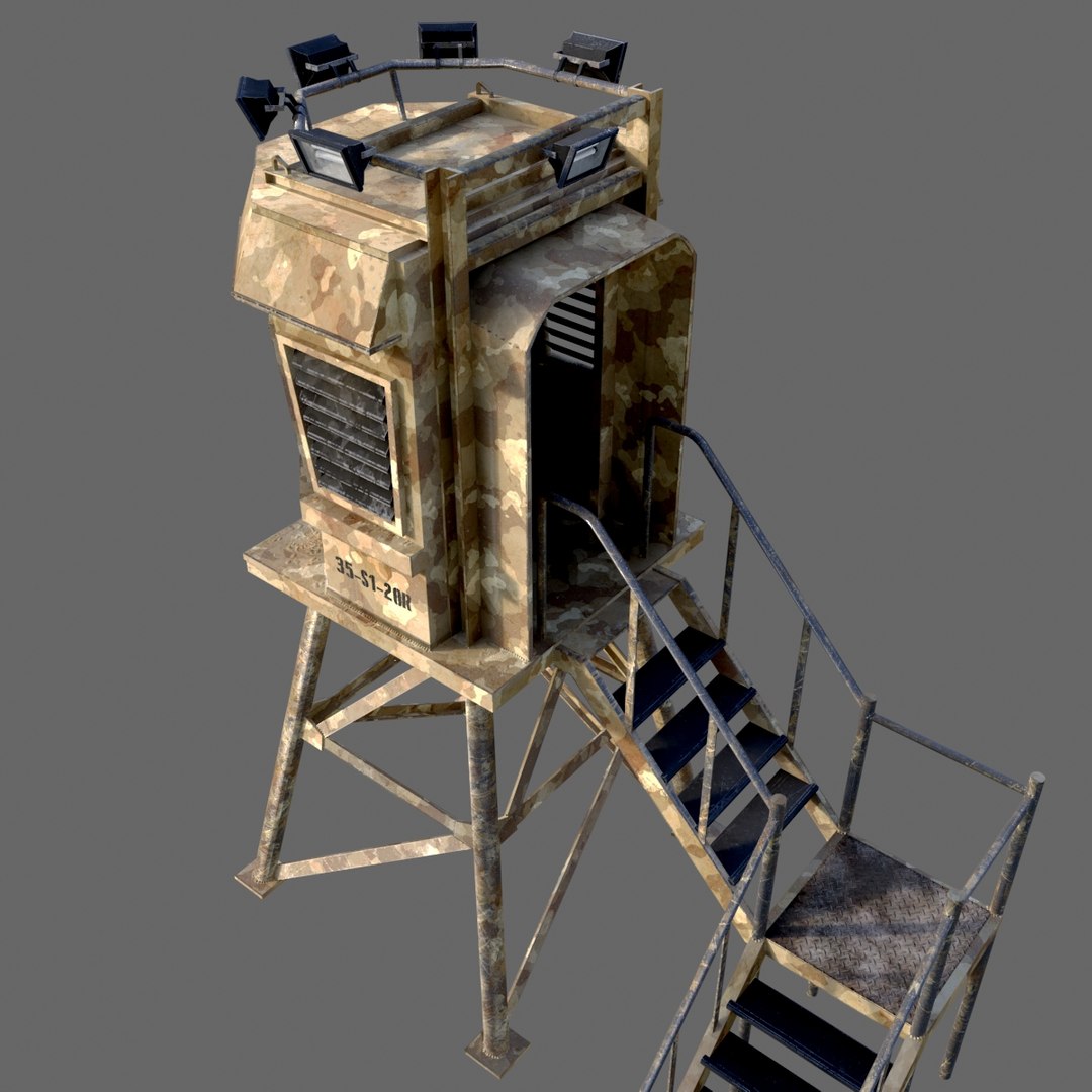 Ready Guard Tower 3d Model