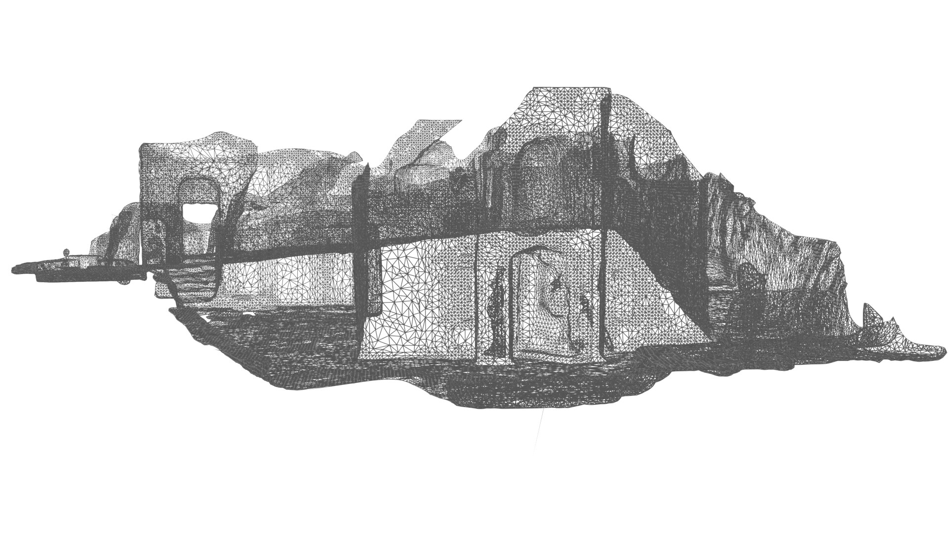 3D White Agia Irini Chruch Surroundings In Ios Cyclades Greece Model ...