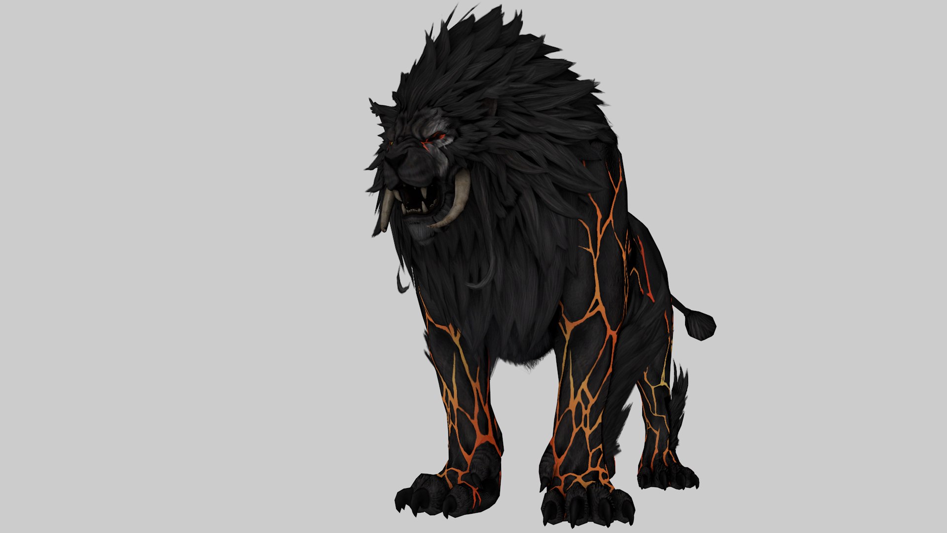 3D Model Infernal Lava Lion 3D Model - TurboSquid 2371790
