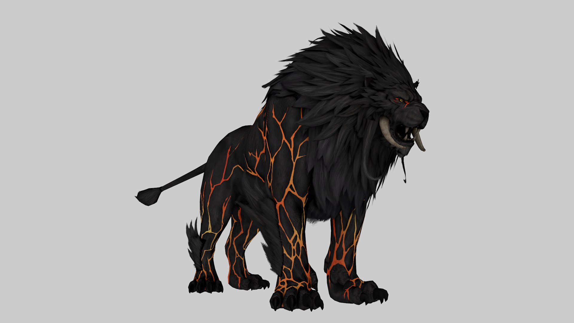 3D Model Infernal Lava Lion 3D Model - TurboSquid 2371790