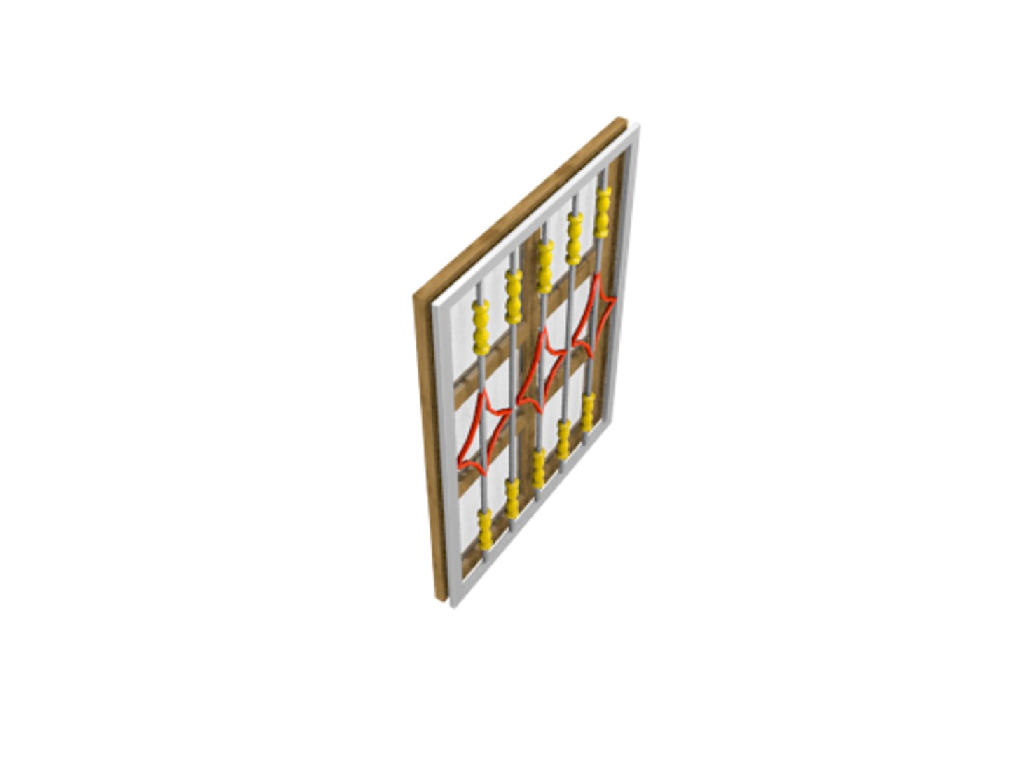 3D Curved Steel Wooden Window Model - TurboSquid 1361204