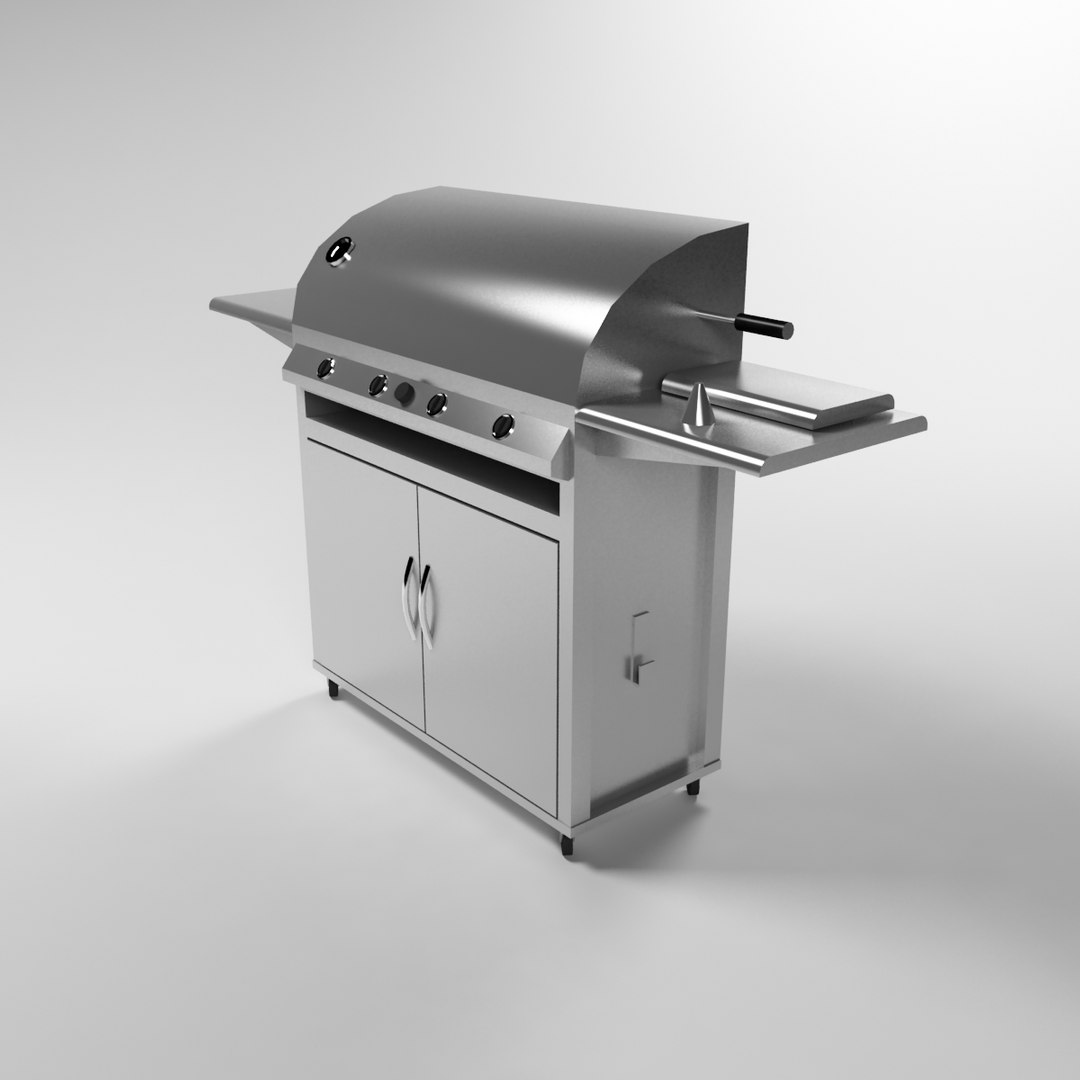3d Model Professional Bbq Grill