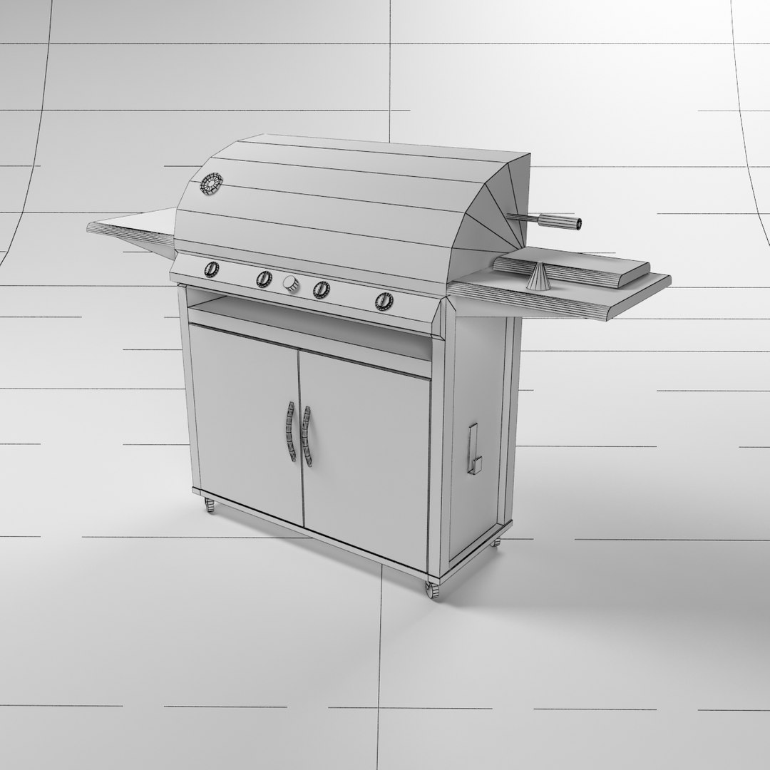 3d Model Professional Bbq Grill