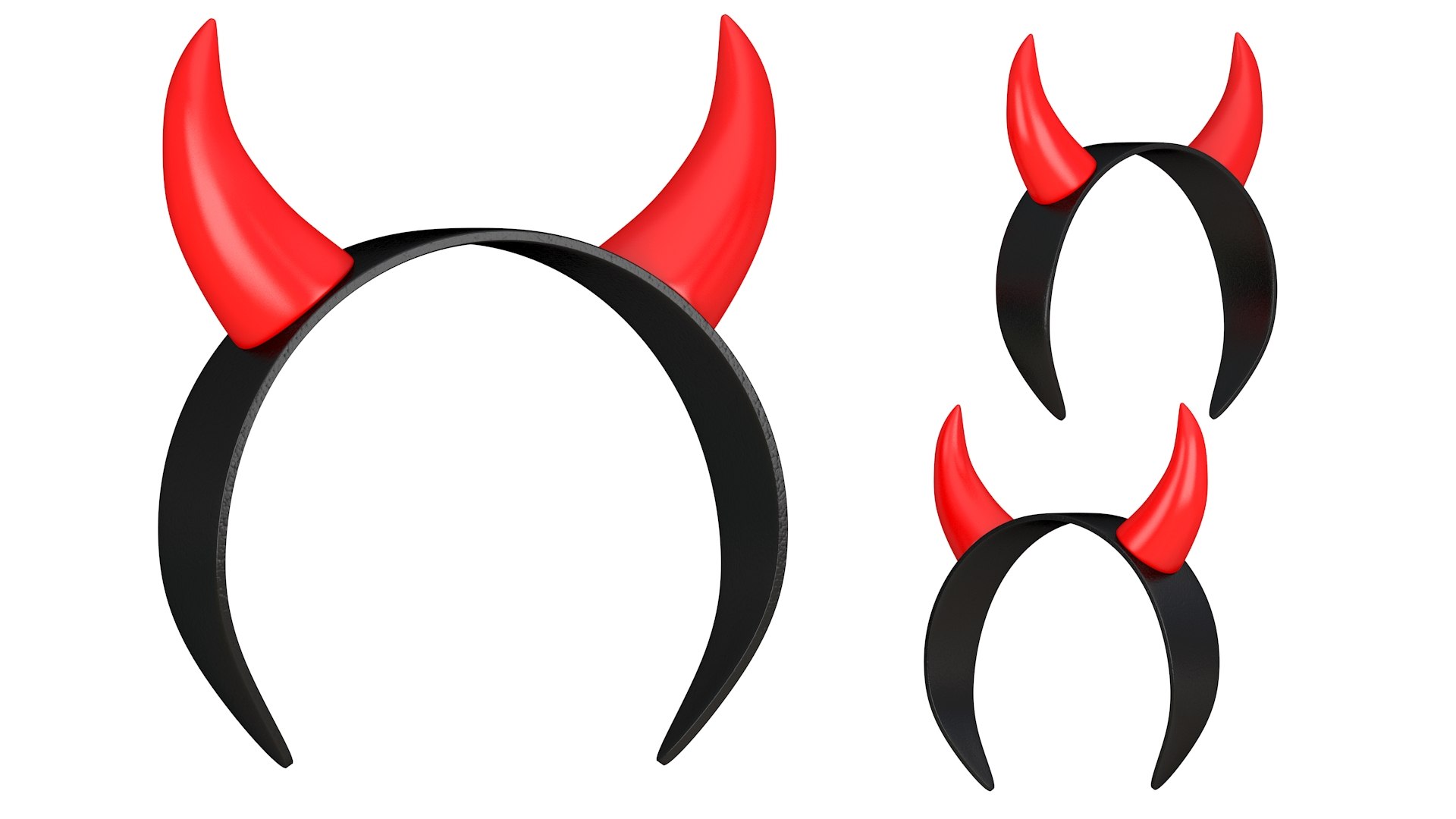 Devil Horns Headband 3D Model - TurboSquid 1723166