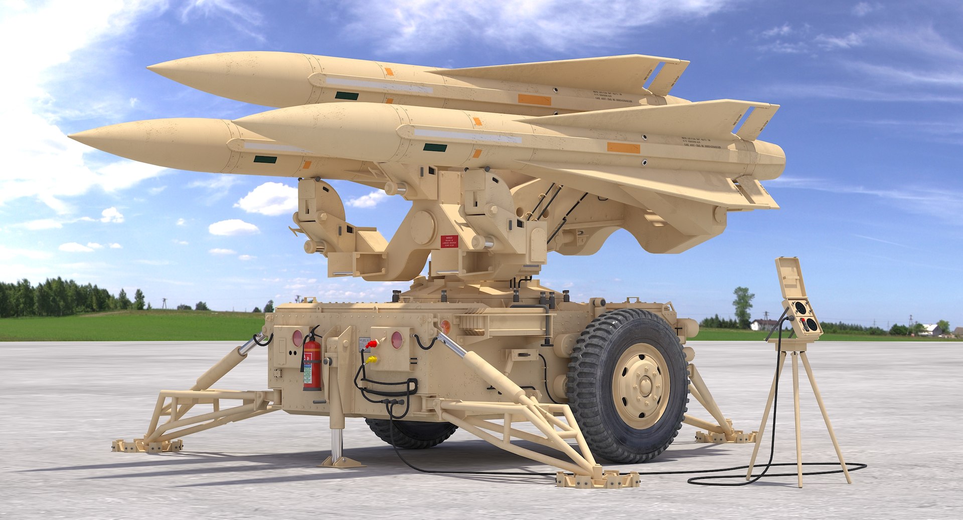 Mim-23 hawk desert color 3D model - TurboSquid 1236899