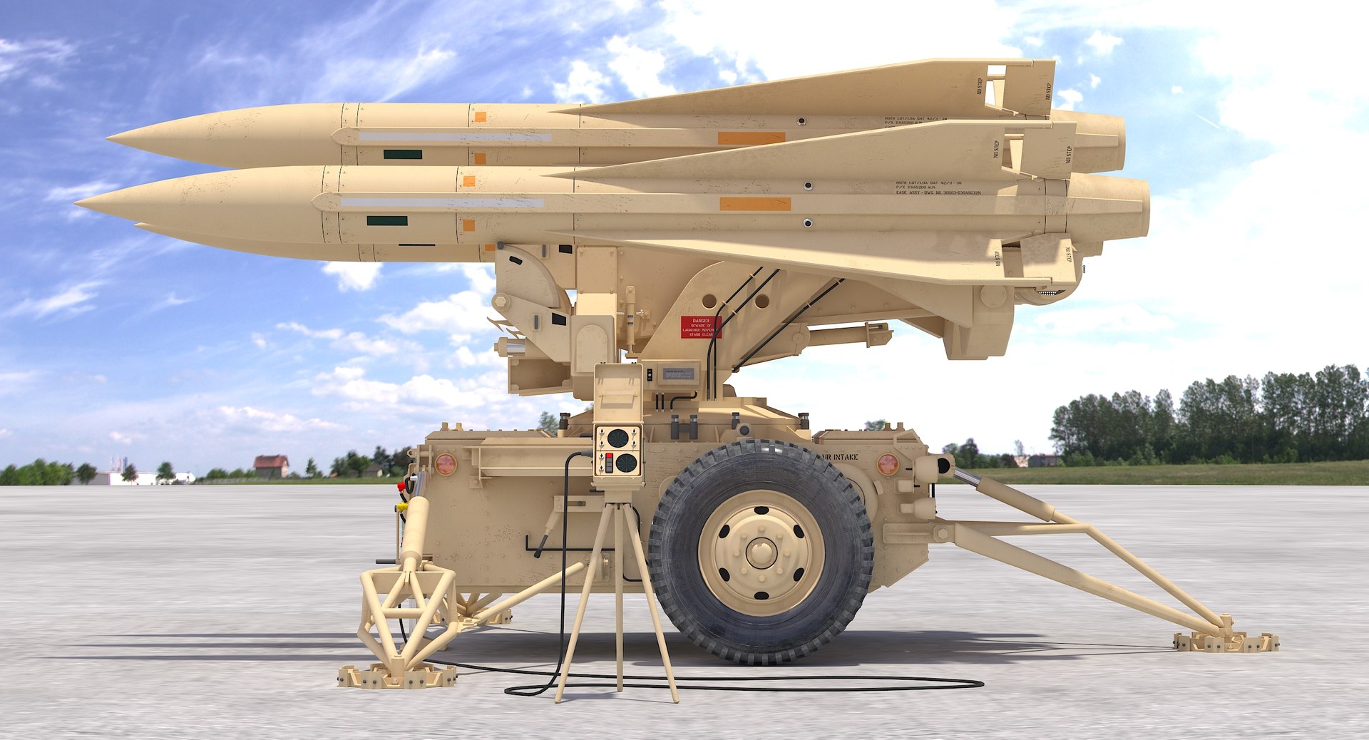 Mim-23 hawk desert color 3D model - TurboSquid 1236899