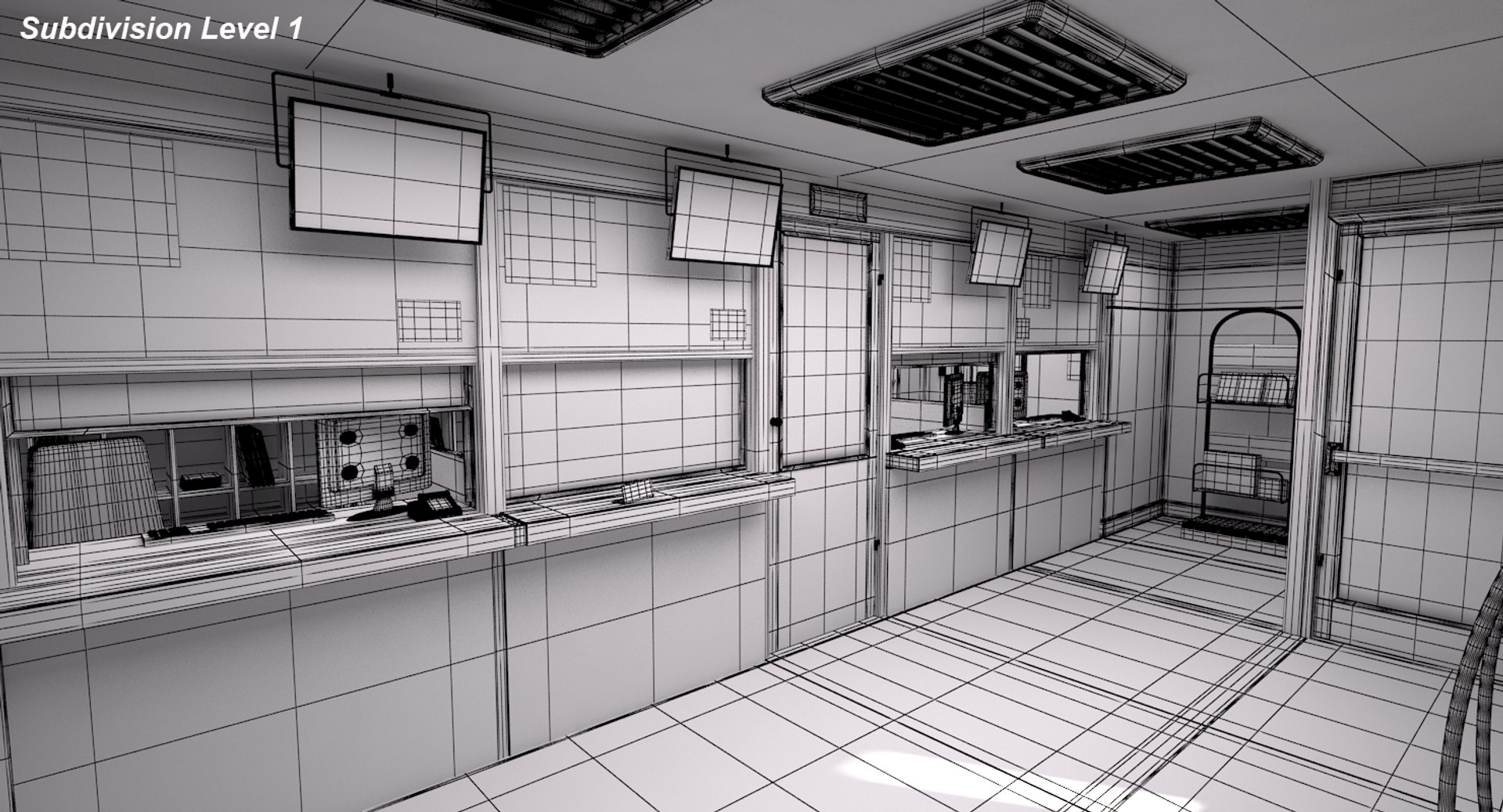 Post Office Interior 3D Model - TurboSquid 1424991