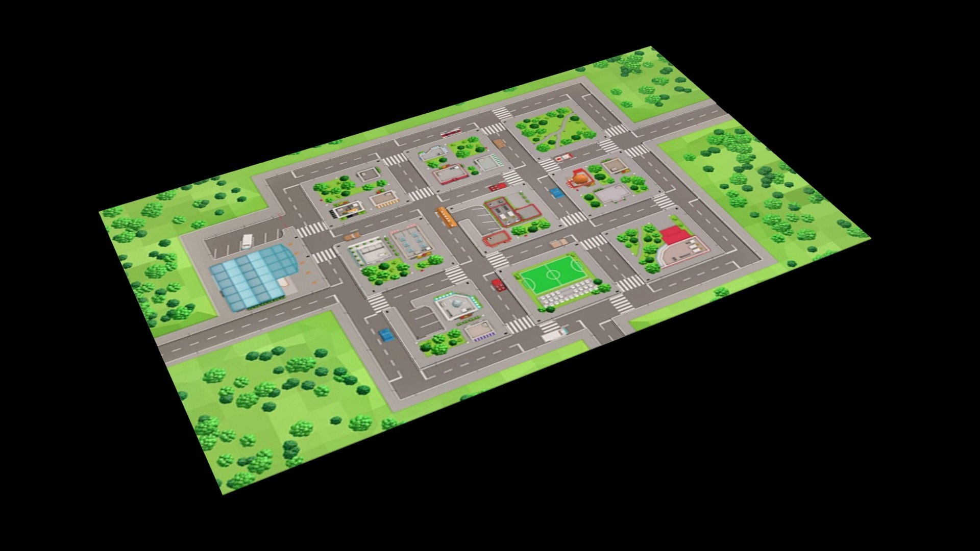 Free 3D CARTOON CARPET CITY - TurboSquid 1980798