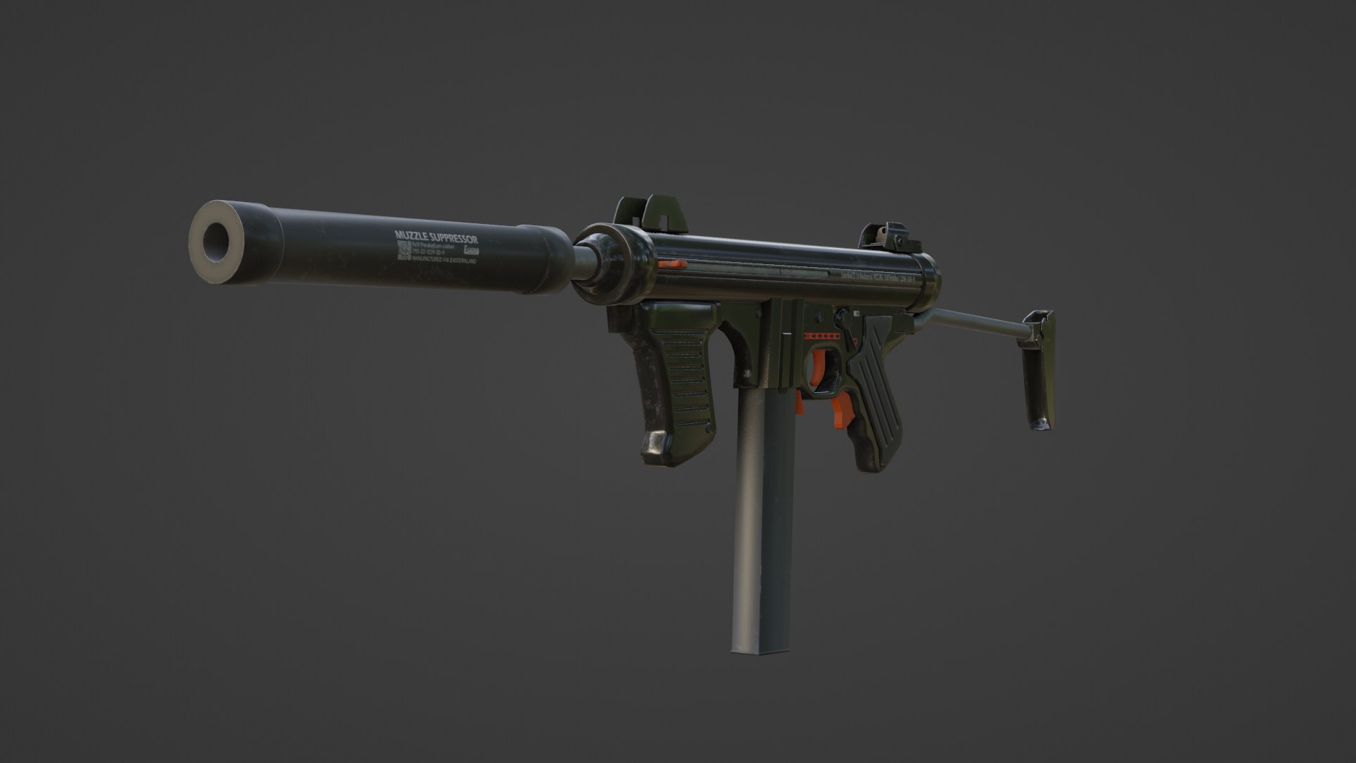 modelo 3d Beretta M12S SMG - TurboSquid 2062891