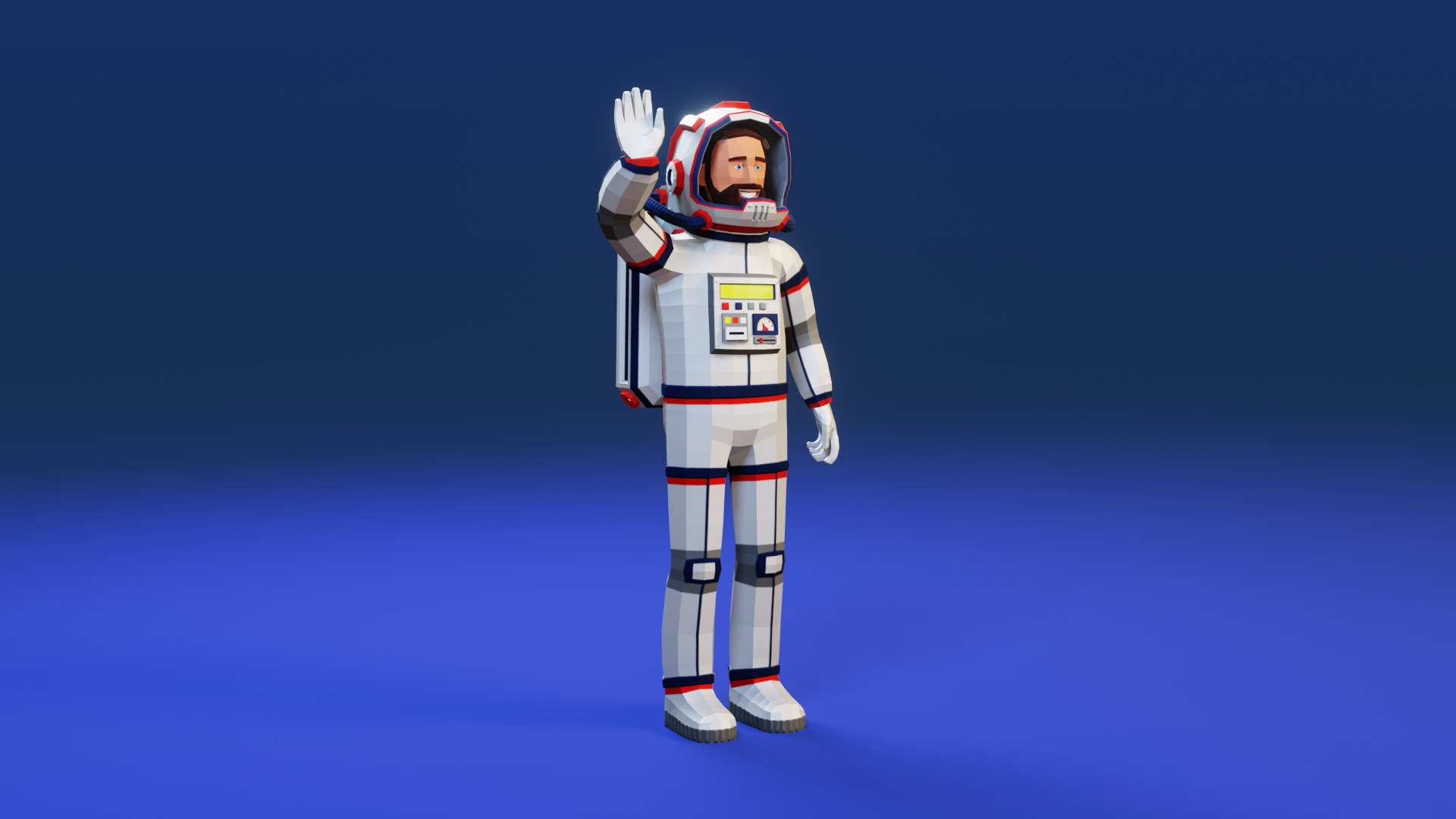 Stylized Low-poly Astronaut In A Spacesuit Model - TurboSquid 2065579