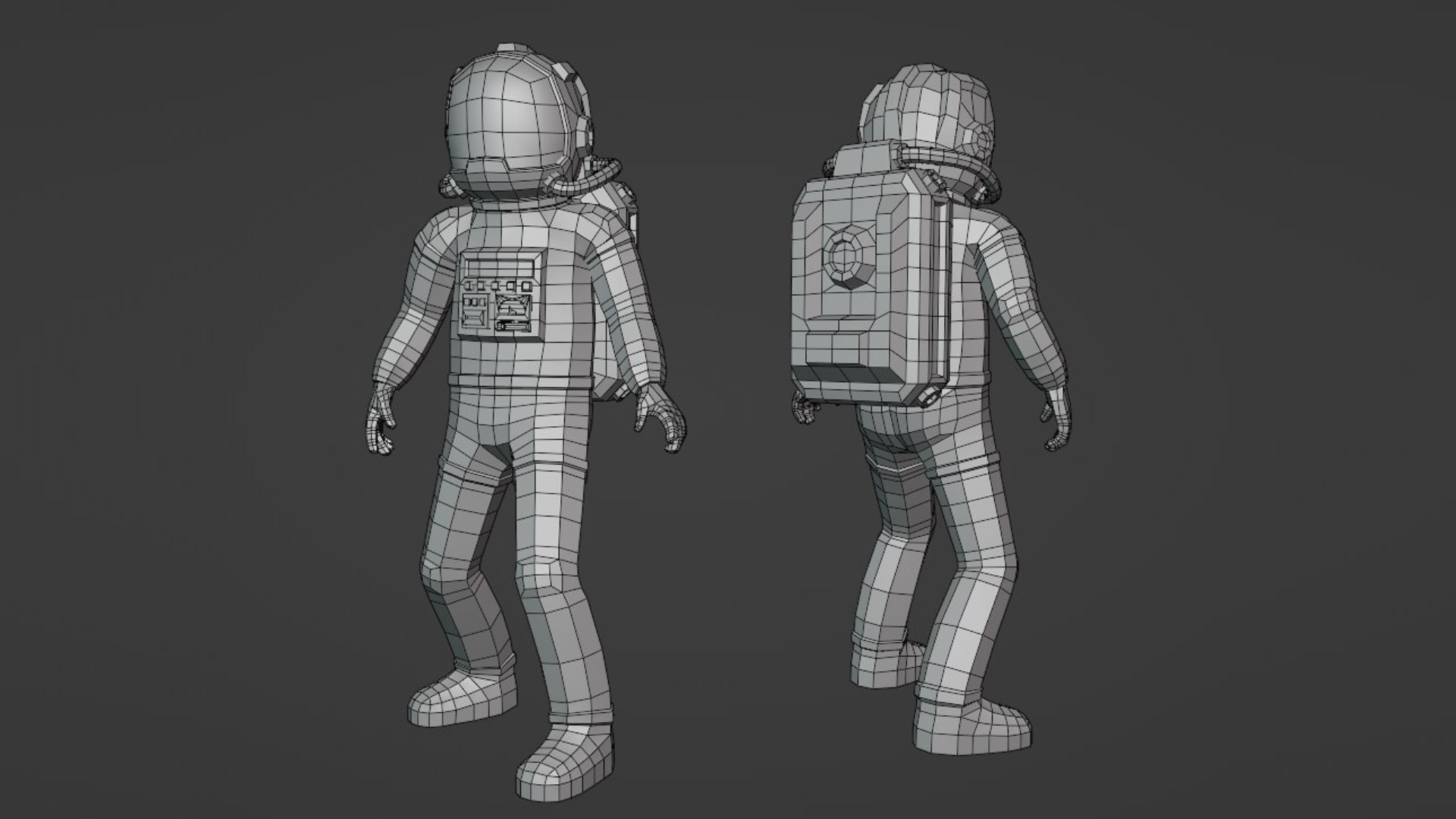 Stylized Low-poly Astronaut In A Spacesuit Model - TurboSquid 2065579