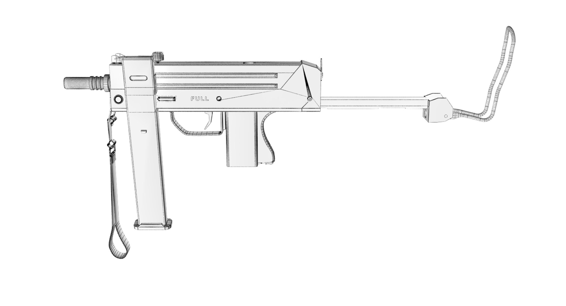 3D Submachine Gun Model - TurboSquid 1463595