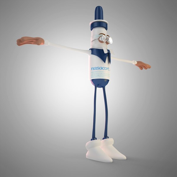 3d model bottle man cartoon