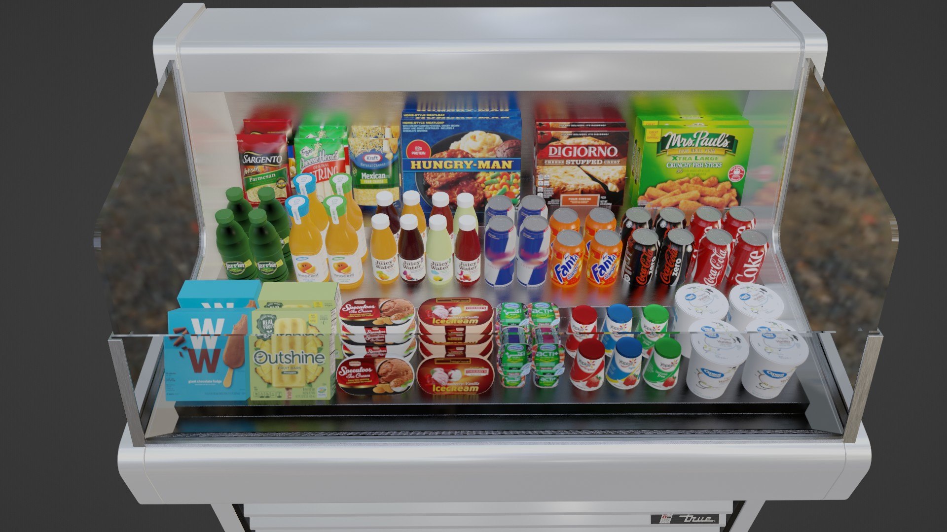 3D Model True THAC Air Curtain Merchandiser - TurboSquid 1913863