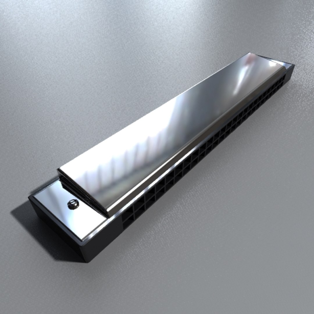 tremolo harmonica 3d model