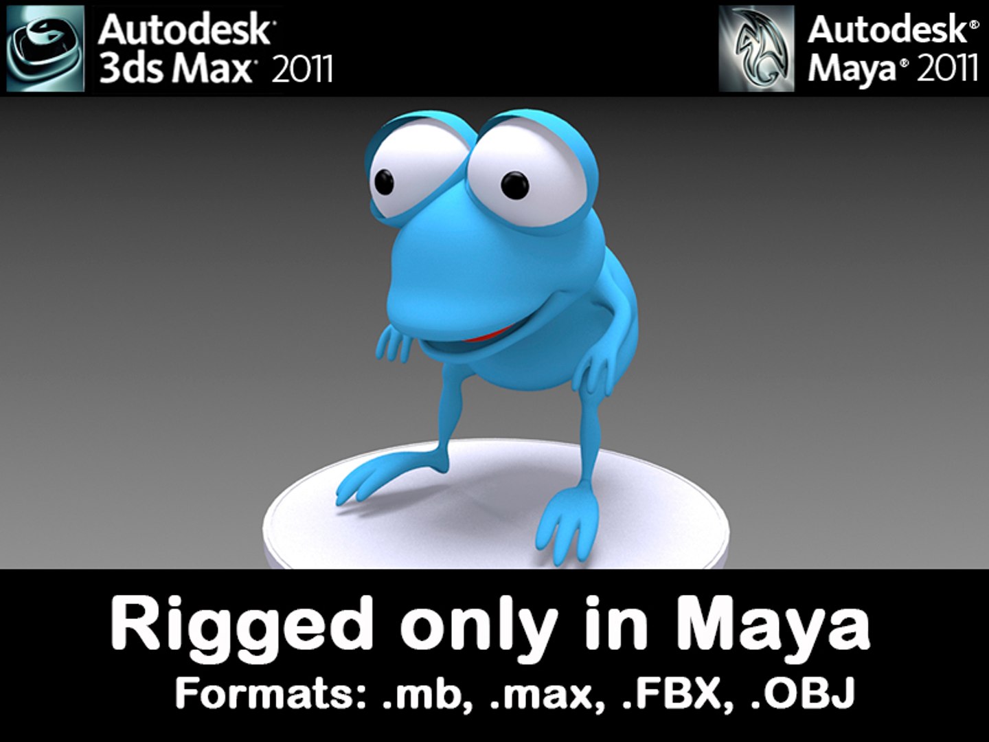 3d Frog Character Model