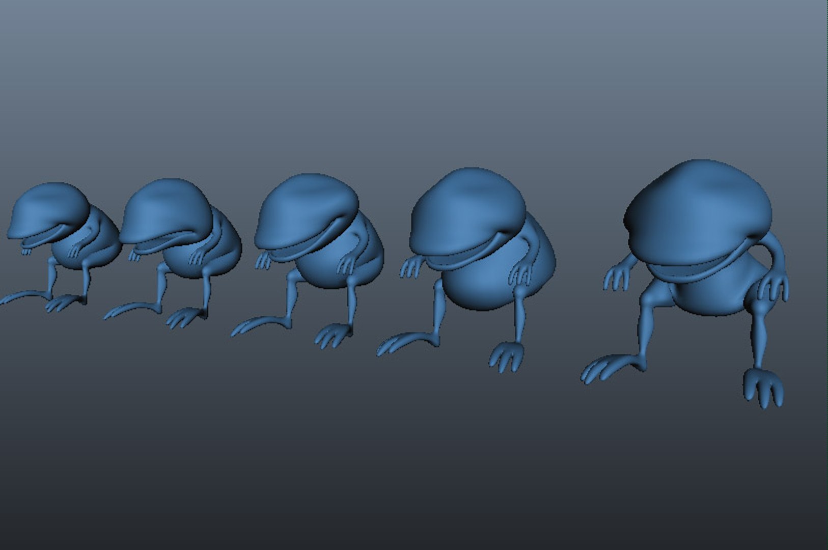 3d Frog Character Model