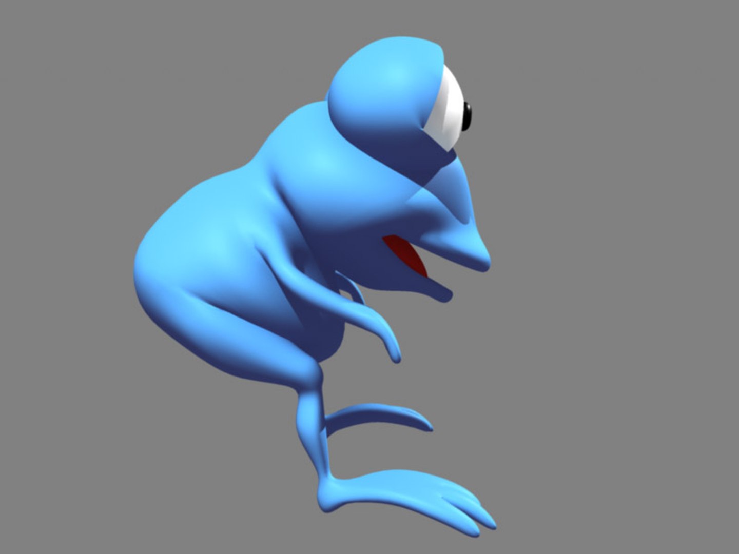 3d Frog Character Model
