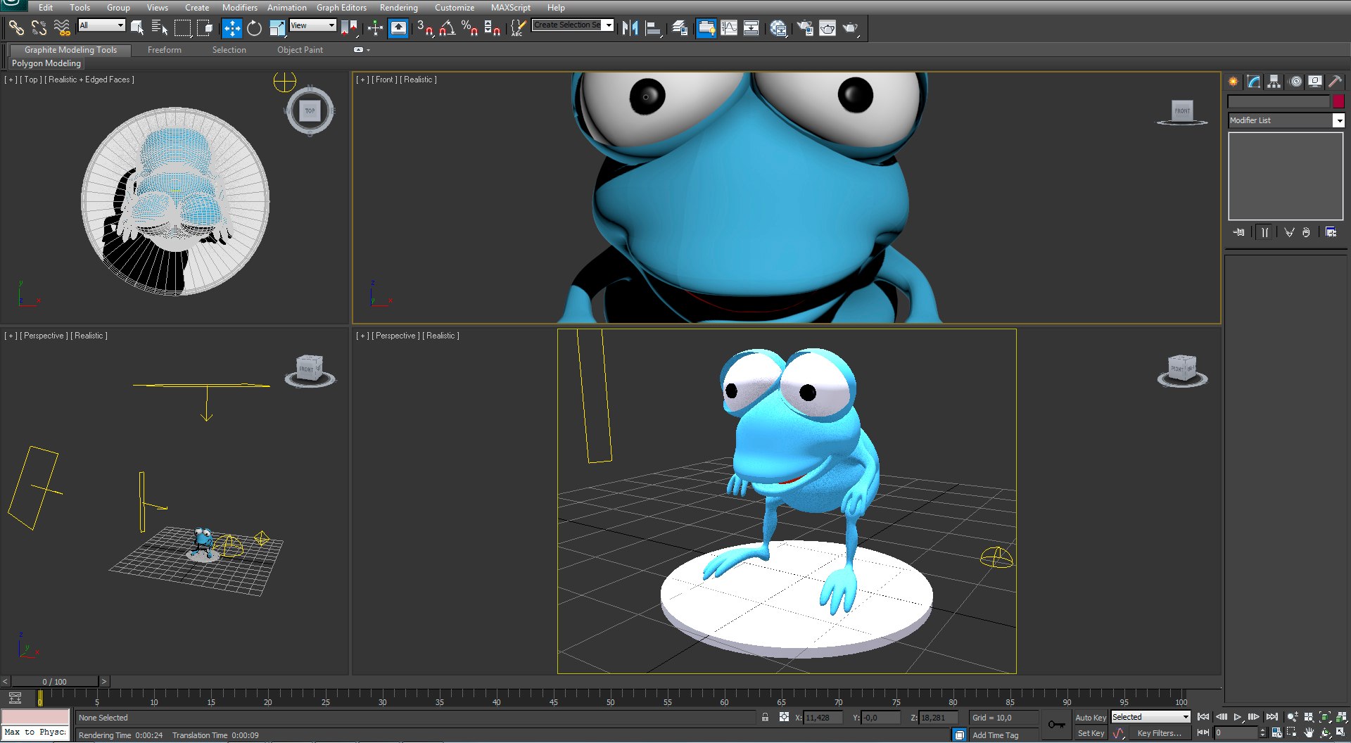 3d Frog Character Model