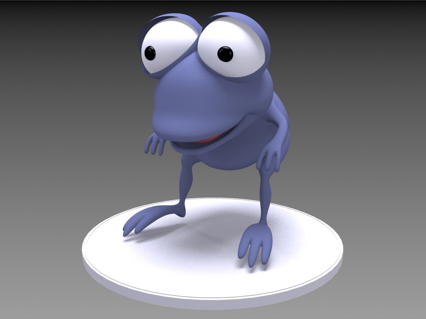 3d Frog Character Model