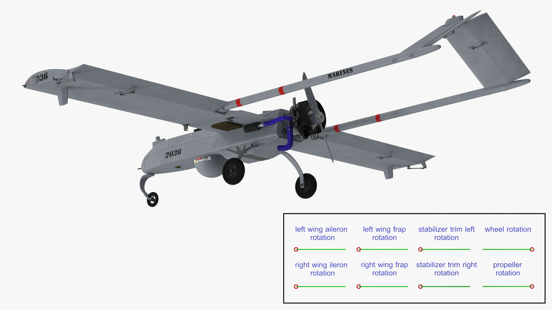 Unmanned Aerial Vehicle UAV Drone AAI RQ 7 Shadow Rigged Model ...
