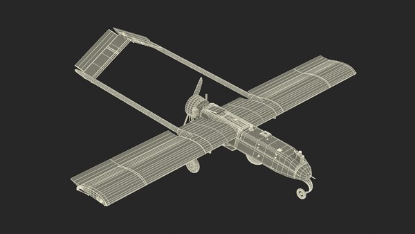 modelo 3d Vehículo aéreo no tripulado UAV Drone AAI RQ 7 Shadow Rigged ...