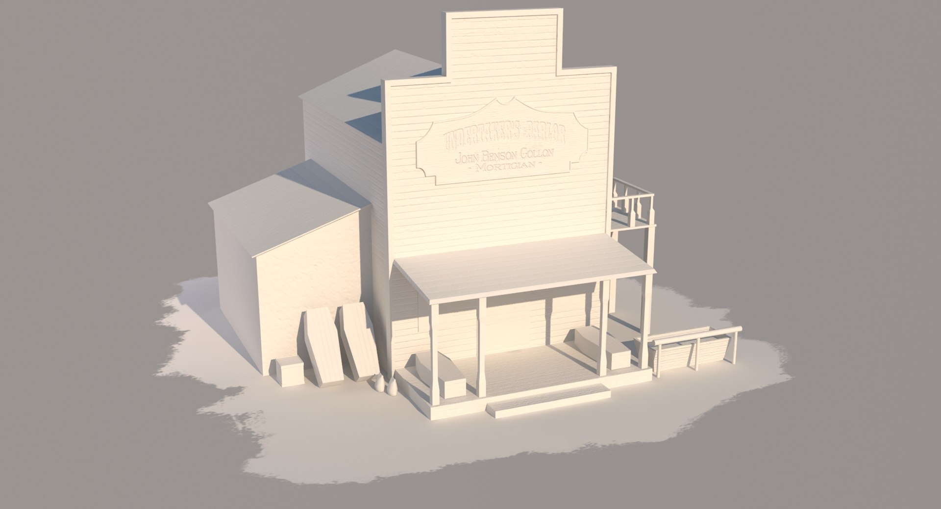 Wild West Undertaker 3 3d Max