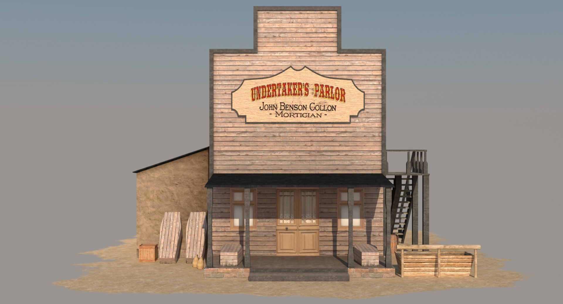 Wild West Undertaker 3 3d Max