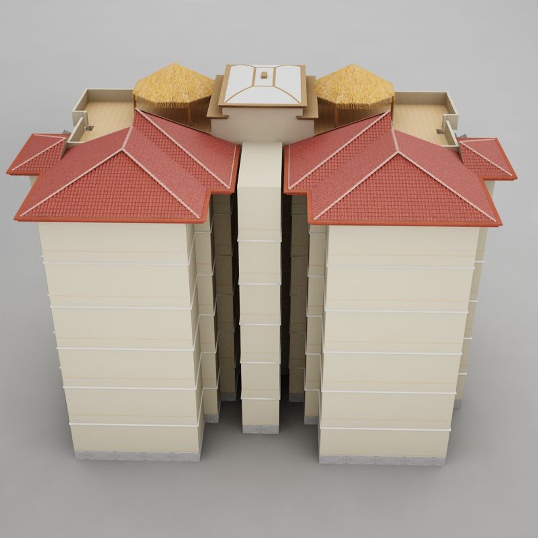 Tropical Latin Beach Tower 3d Max