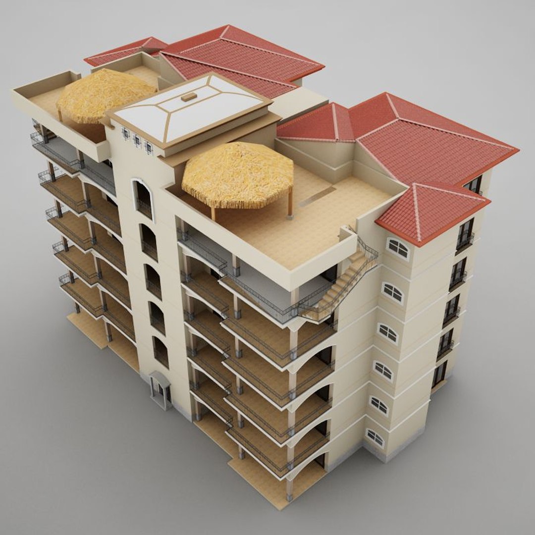 Tropical Latin Beach Tower 3d Max